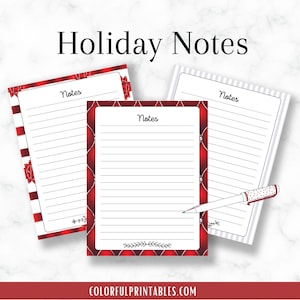Christmas List Letter Size Notepaper Stationery 10 Different Designs ...