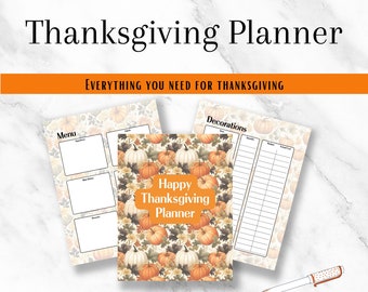 Week of Thanksgiving One Page Printable Planner - Etsy