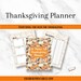 Thanksgiving Planner, PDF, Holiday Planner 16 Pages Printable, Letter ...