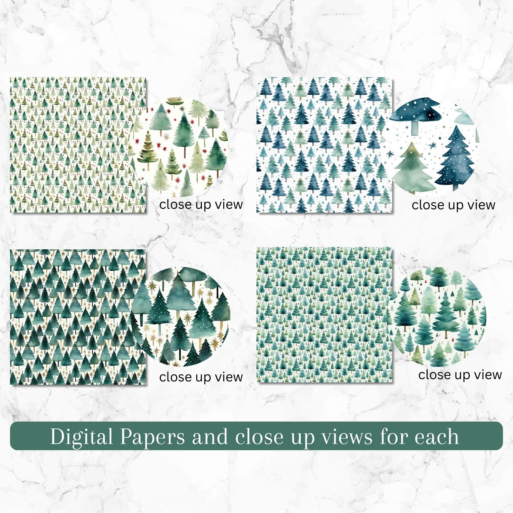 Evergreen Trees Digital Background Papers 12-inch 300 Dpi, Great for ...