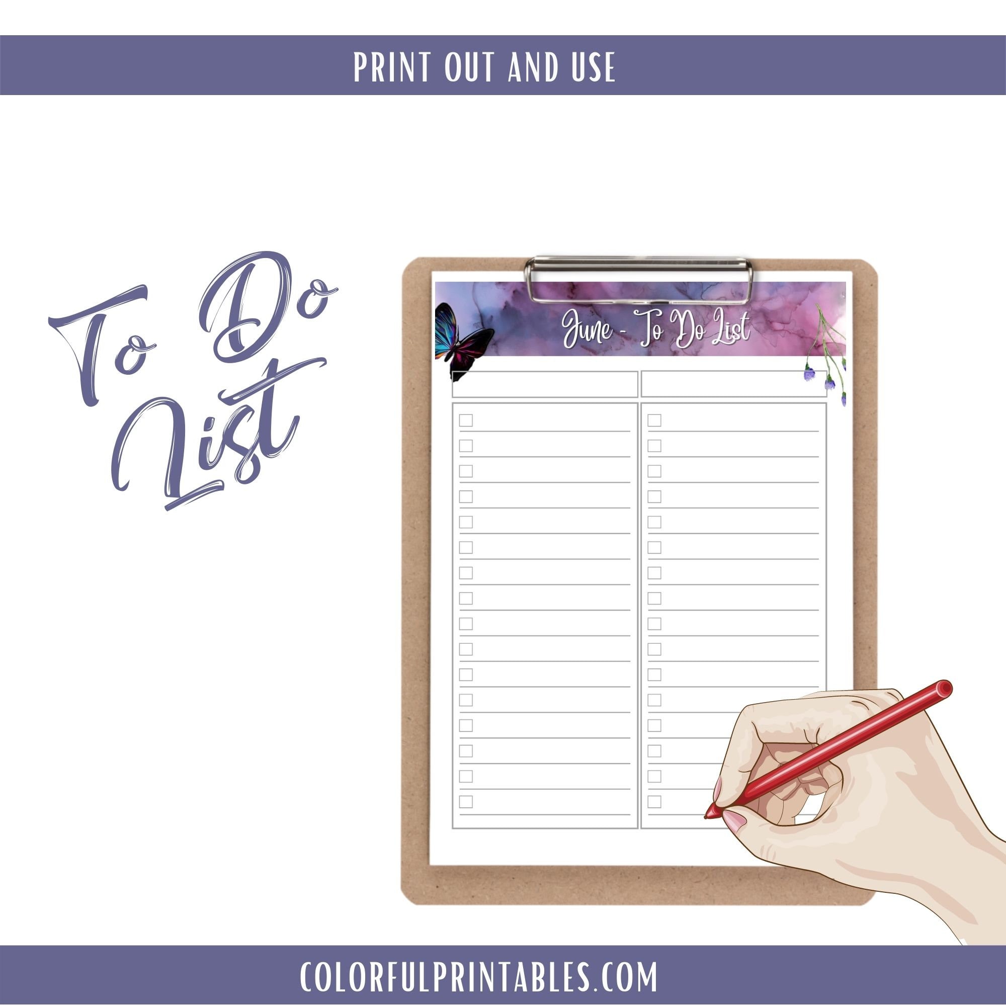 Alcohol Ink Midnight Blue Planner and Undated Calendar Sunday Start PDF ...