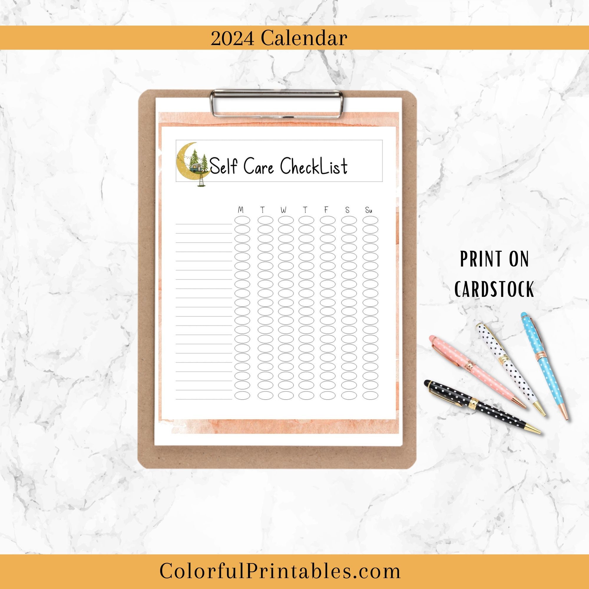 2024 Dated Monthly Calendar and Journal Sunset Camping - Etsy