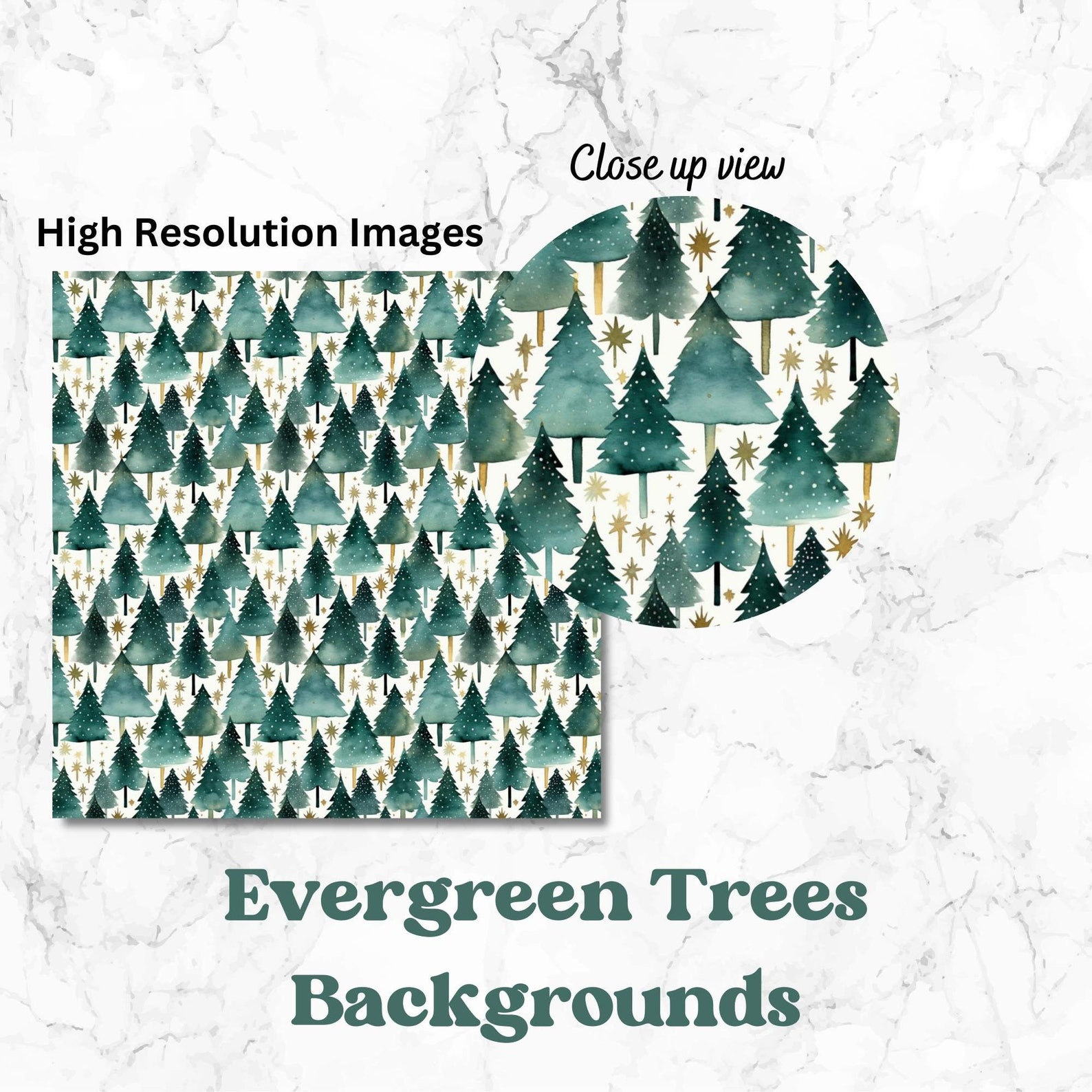 Evergreen Trees Digital Background Papers 12-inch 300 Dpi, Great for ...