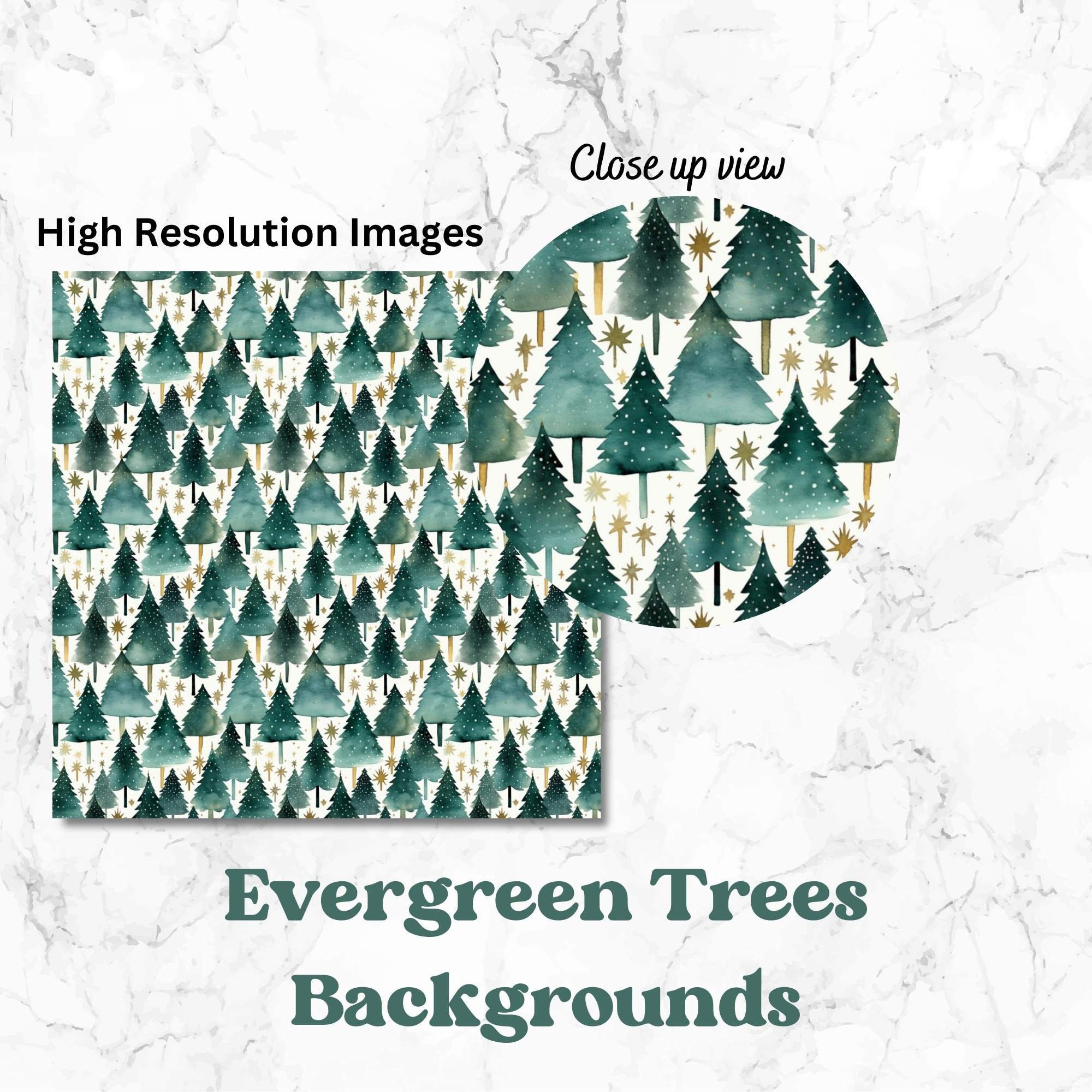 Evergreen Trees Digital Background Papers 12-inch 300 Dpi, Great for ...