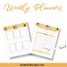 Sunflower Planner and Undated Calendar Weekly Planner Sunday Start PDF ...