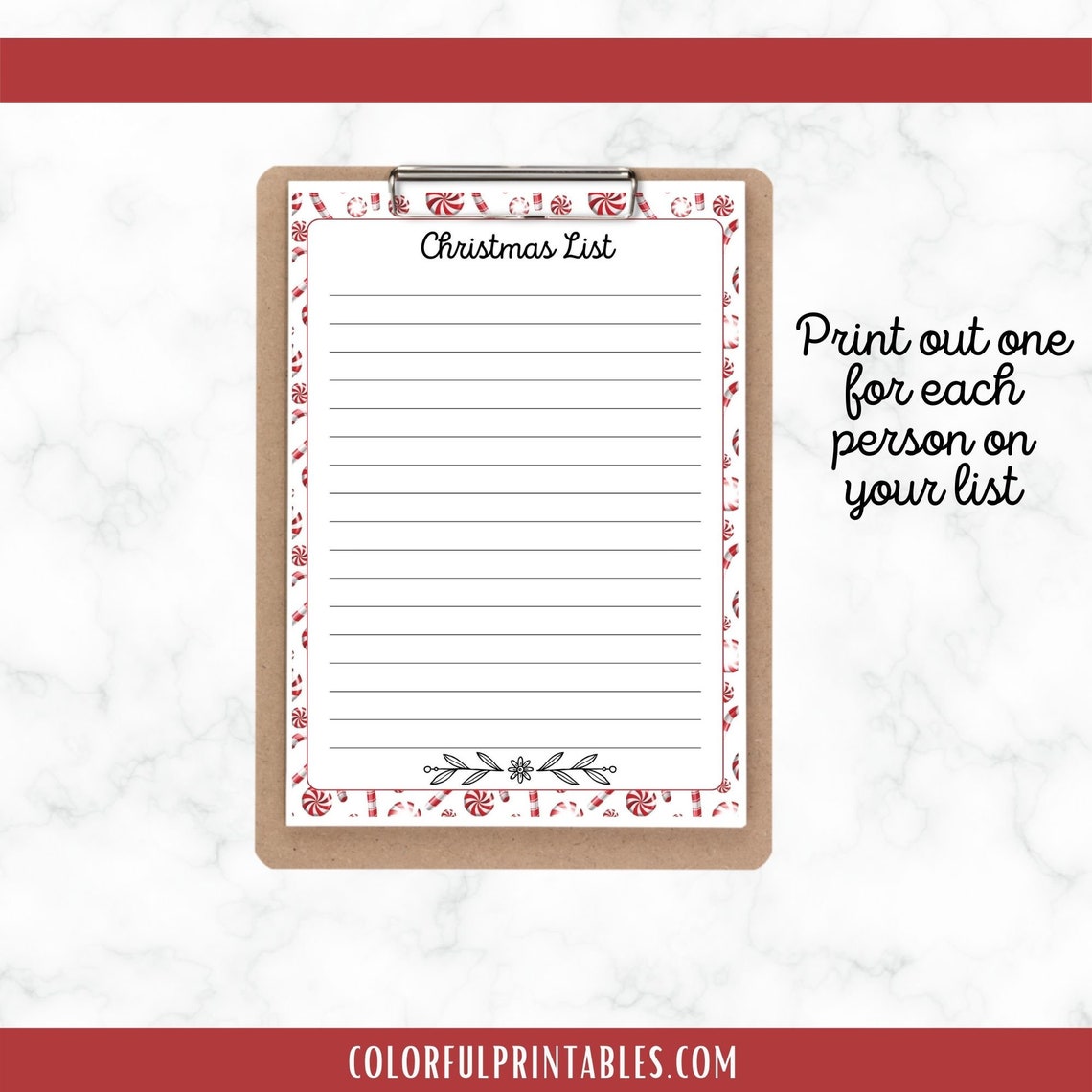 Christmas List Letter Size Notepaper Stationery 10 Different Designs ...