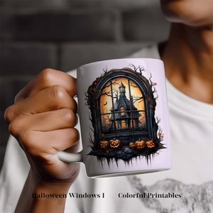 13 Scary Halloween Windows I Pngs Graphics for Printing and Sublimation ...