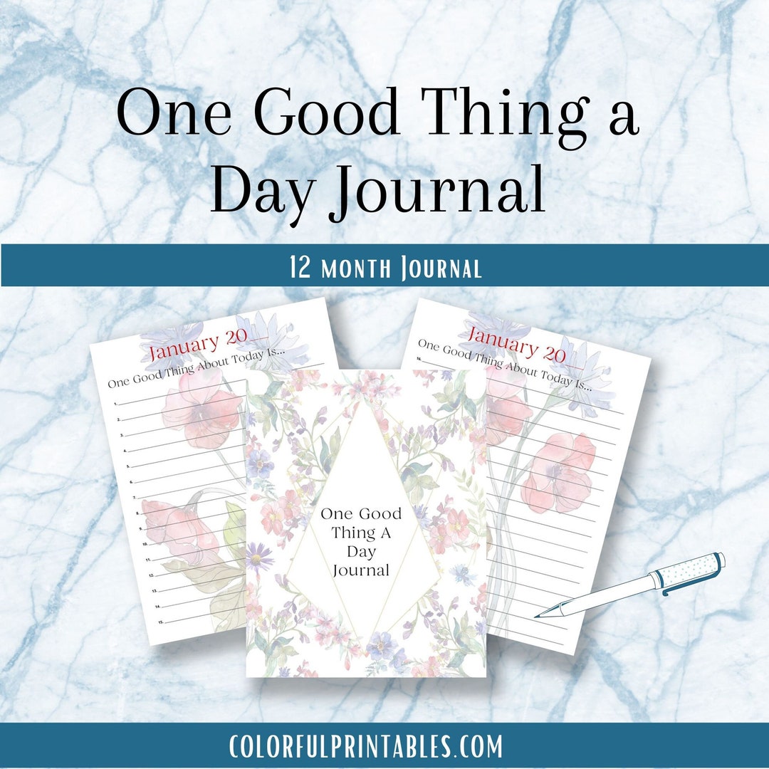 One Good Thing A Day Wildflower Two Page Calendar PDF - Etsy