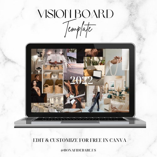 Wedding Vision Board Template Customizable Canva Wedding - Etsy