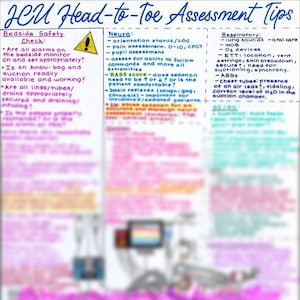 ICU Head-to-toe Nursing Assessment - Etsy