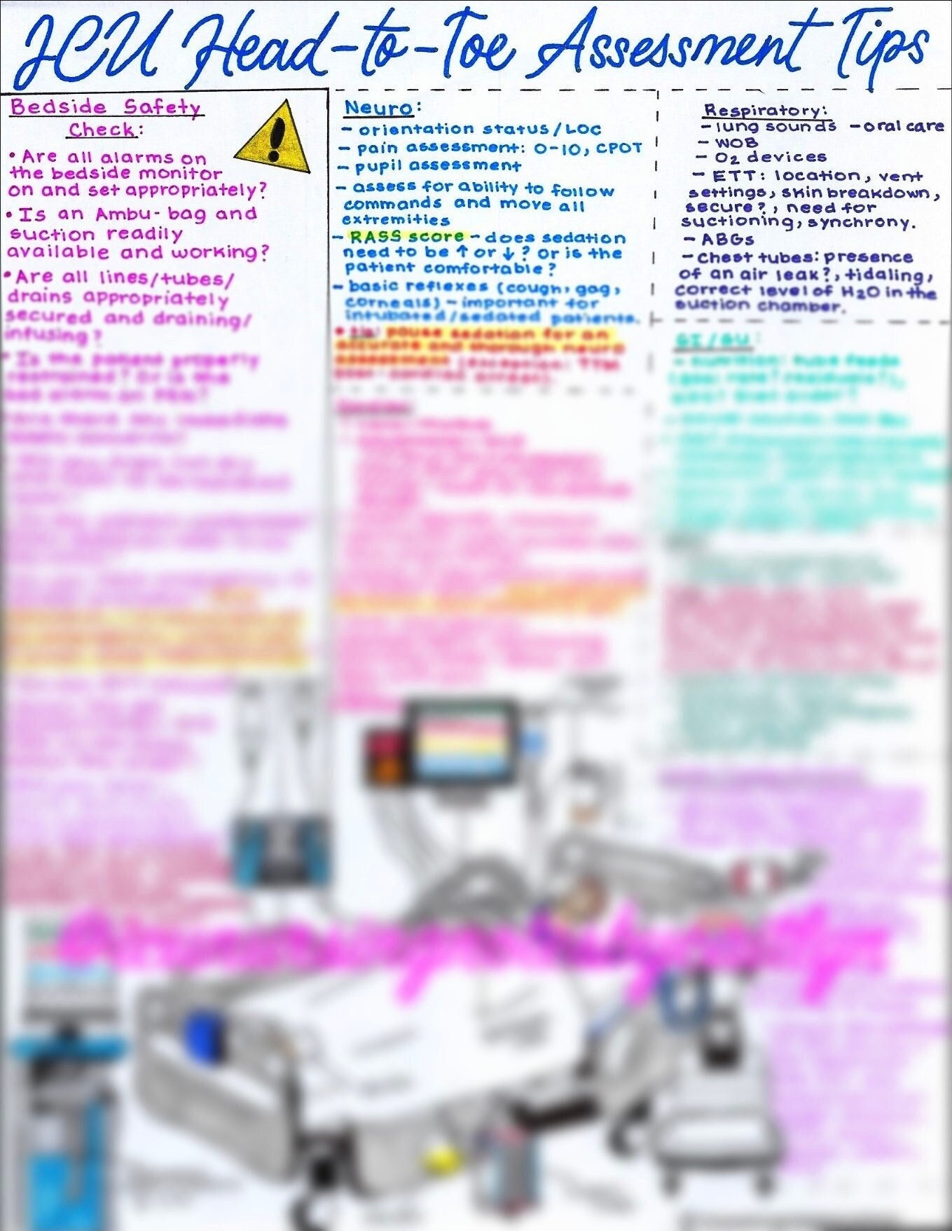 ICU Head-to-toe Nursing Assessment - Etsy