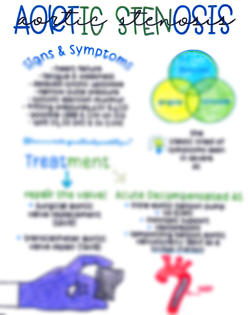 Aortic Stenosis Etiology & Risk Factors - Etsy