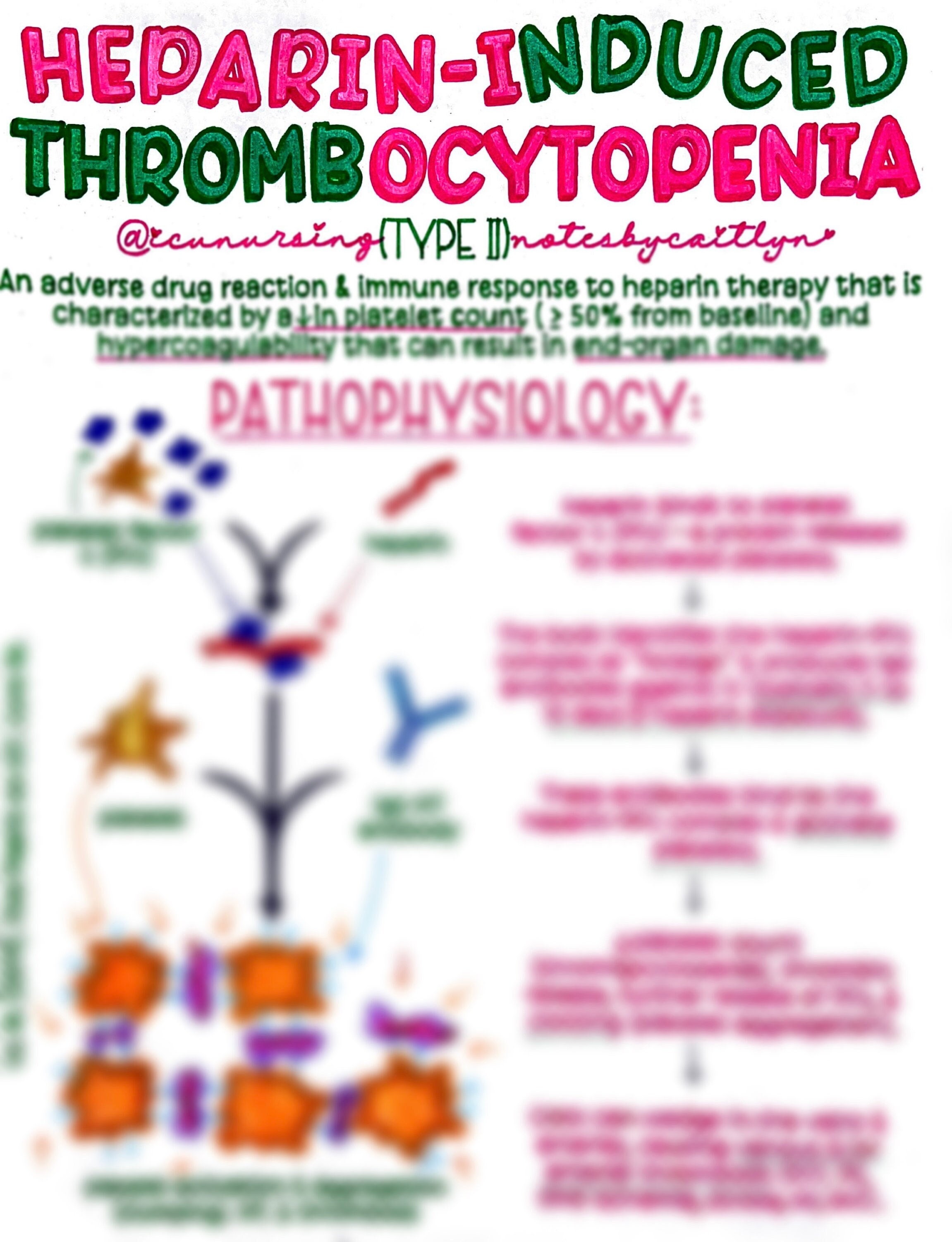 Heparin-induced Thrombocytopenia (HIT) Pathophysiology - Etsy
