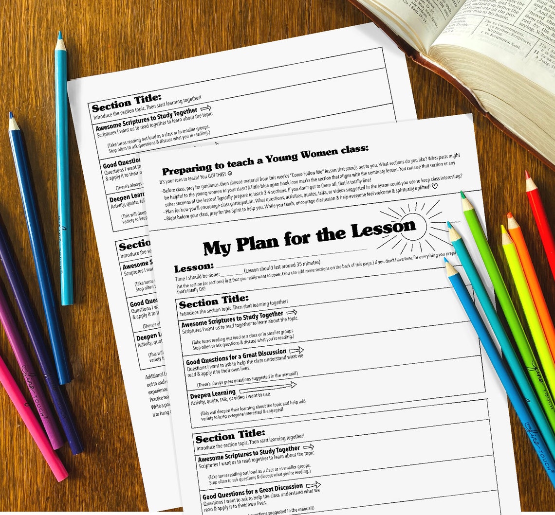 Young Women Lesson Planning Bundle, 2024 Young Women Resources for ...