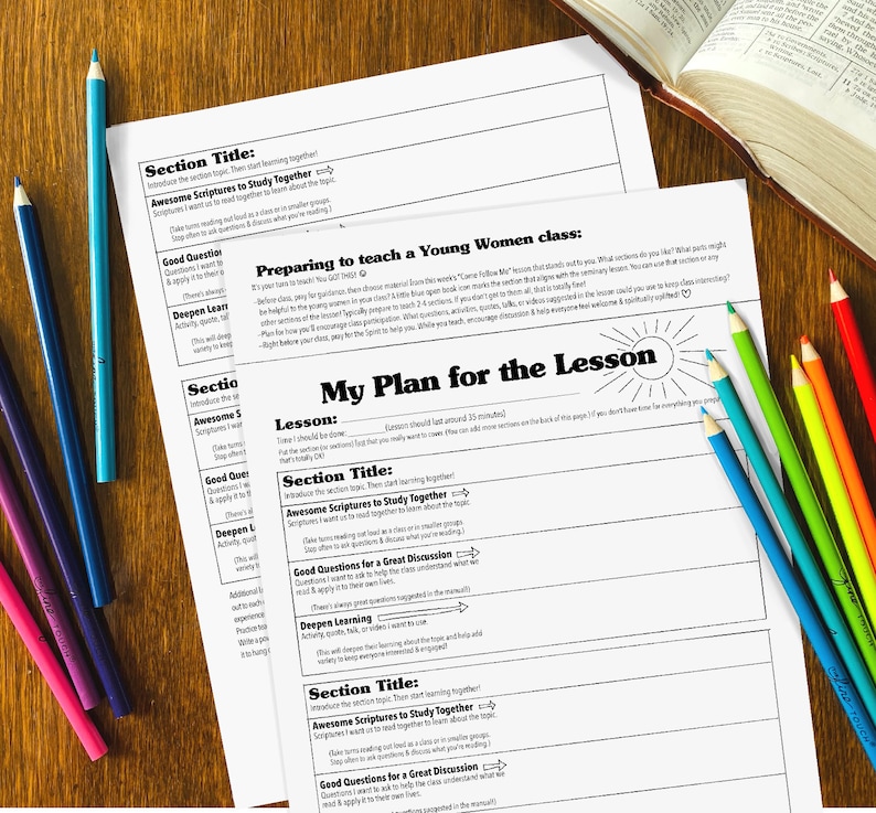 Young Women Lesson Planning Bundle, 2024 Young Women Resources for ...