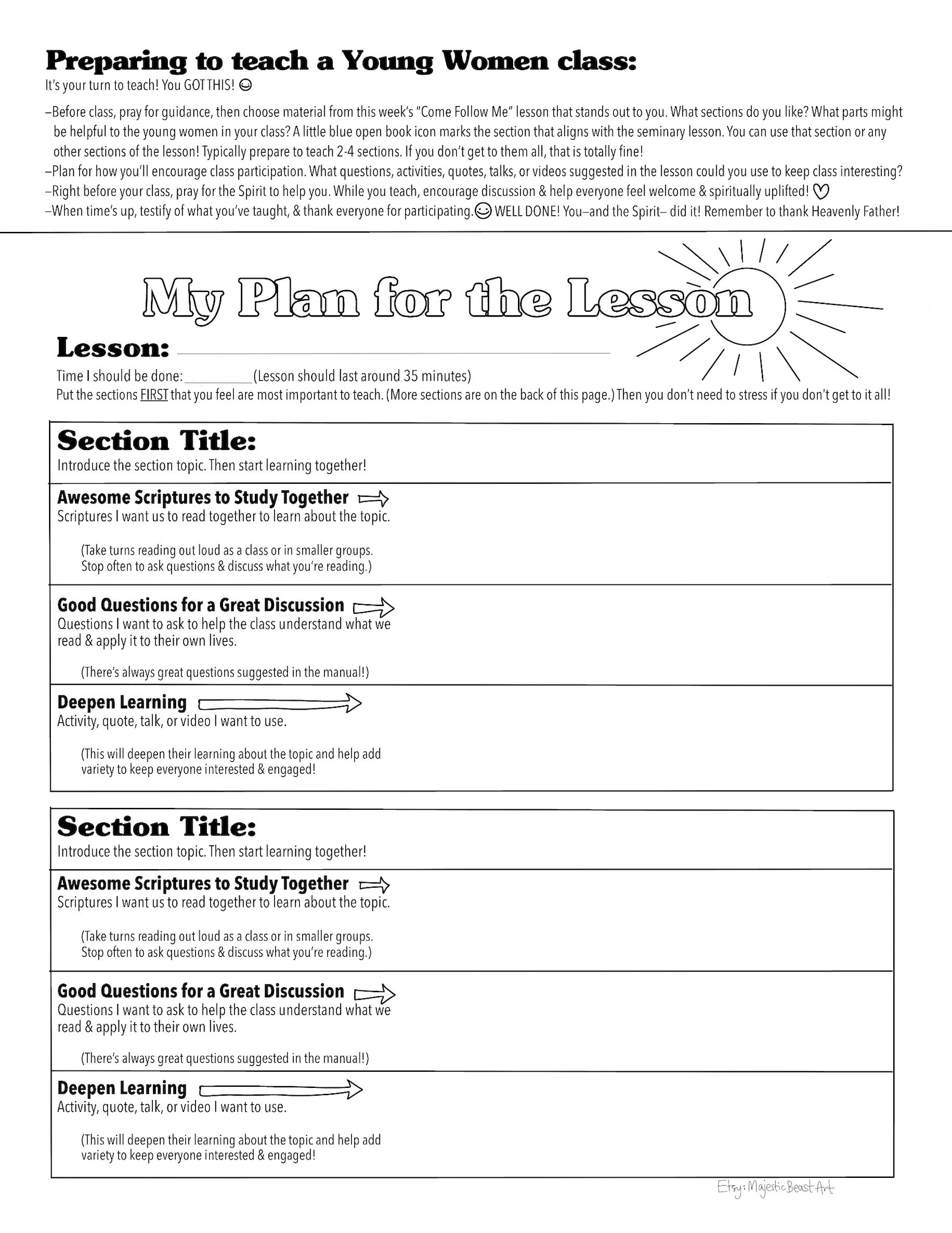 Young Women Lesson Teaching Guide 2024 - Church of Jesus Christ of ...