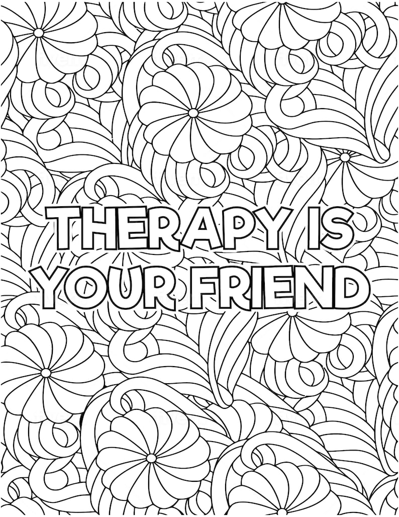 The Depression Expression Coloring Pages - Etsy