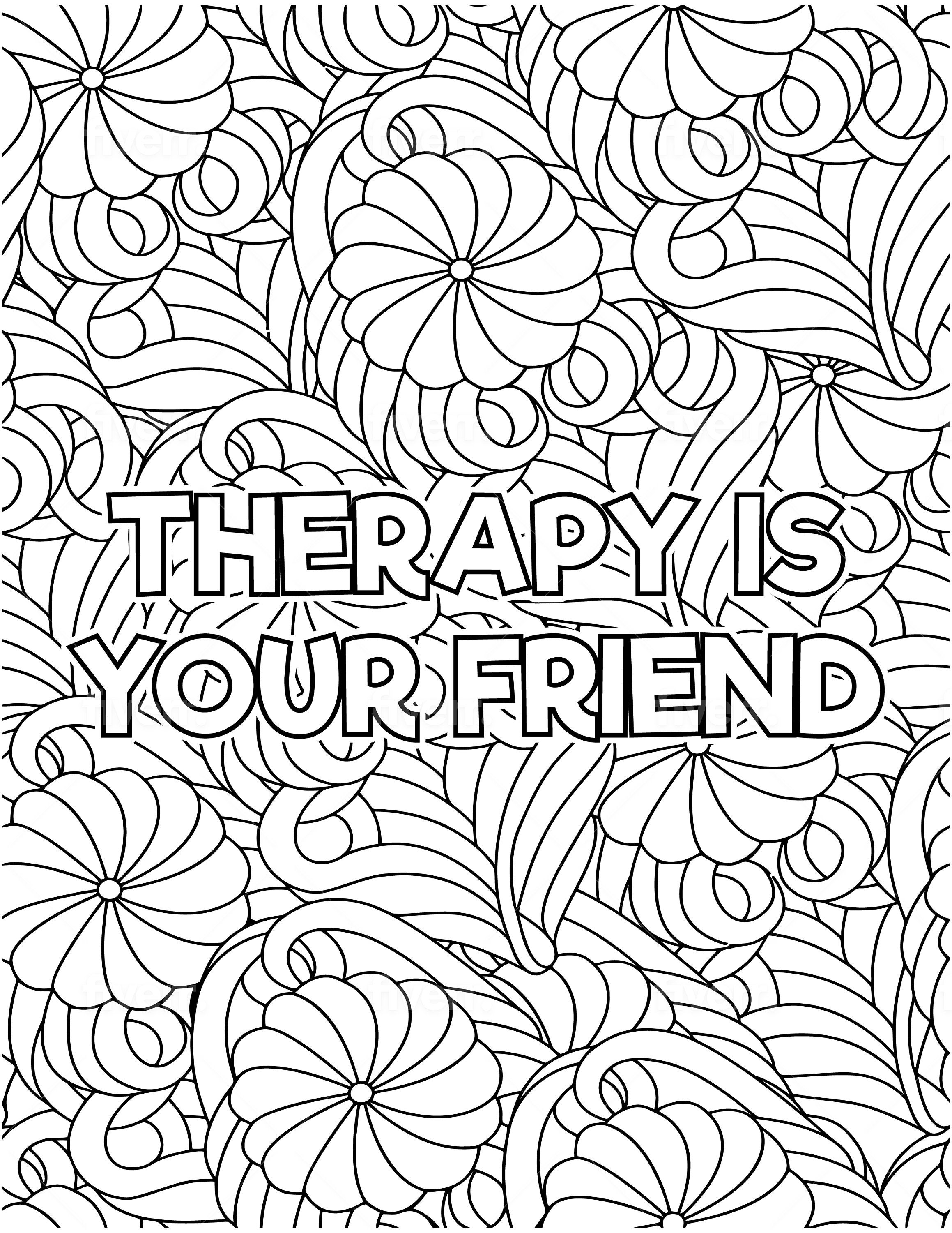 The Depression Expression Coloring Pages - Etsy