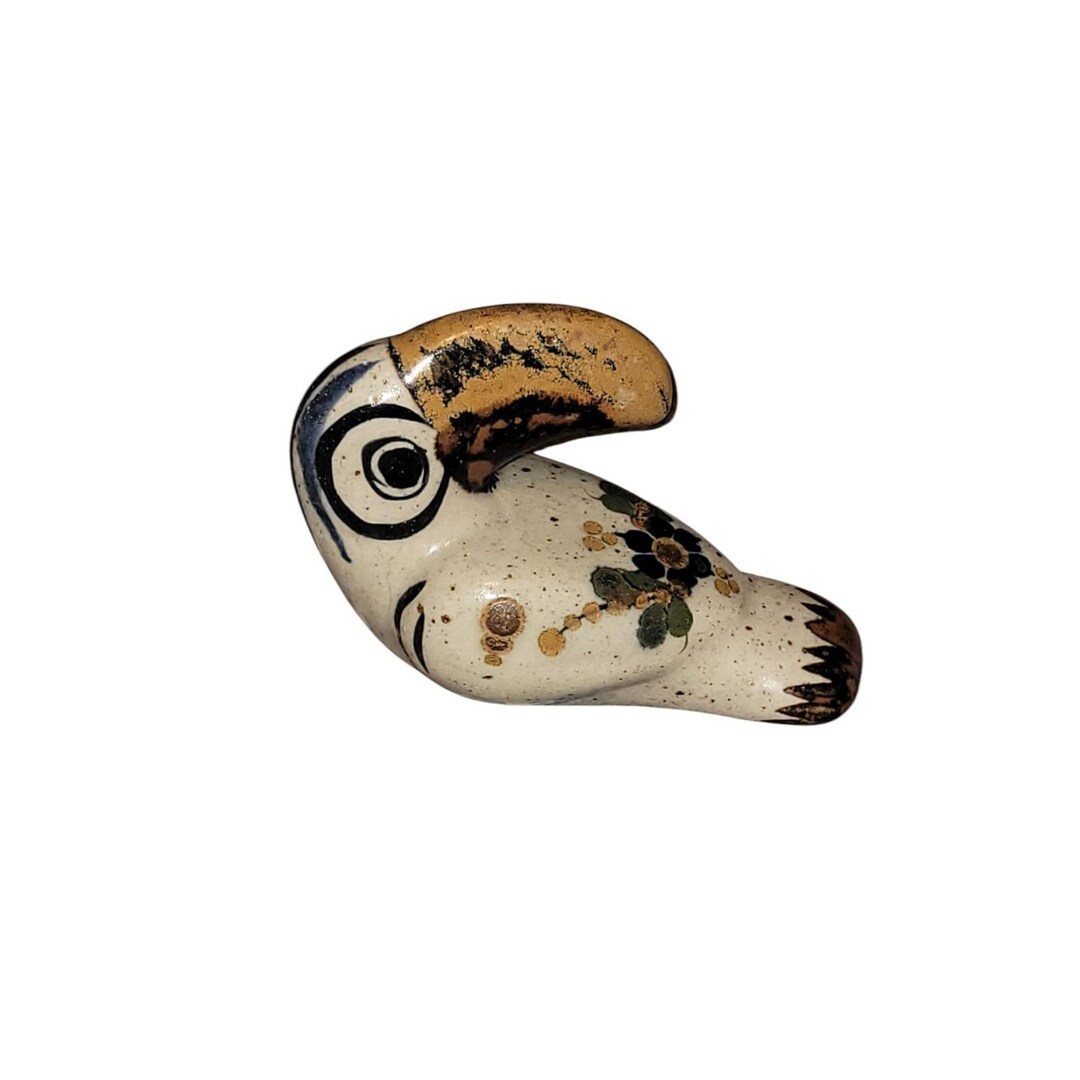 Tonola Pottery Toucan Mexican Bird Hand Painted Folk Art Ceramic - Etsy