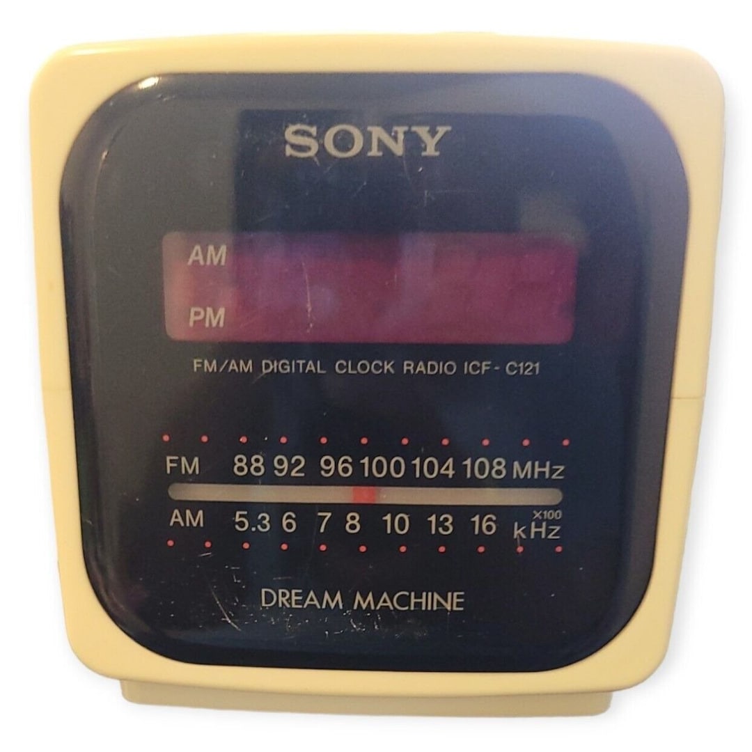 Sony Dream Machine Cube AM/FM Radio Clock Tested and Working Model ICF ...