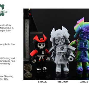 3D Print Articulated Bone Samurai by Cobotech, Skelly Samurai, Skeleton ...