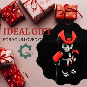 3D Print Articulated Bone Samurai by Cobotech, Skelly Samurai, Skeleton ...