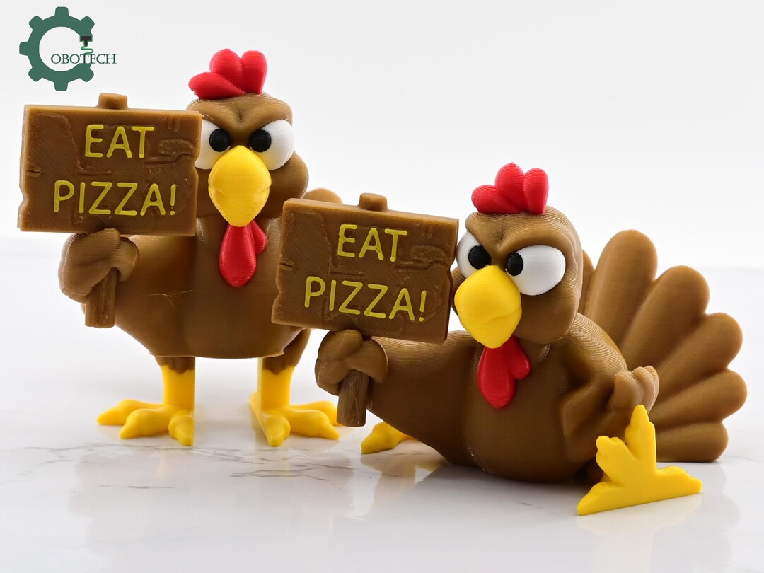 3D Print Articulated Eat Pizza ! Turkey - Fun 3D Printed Toys - Unique ...