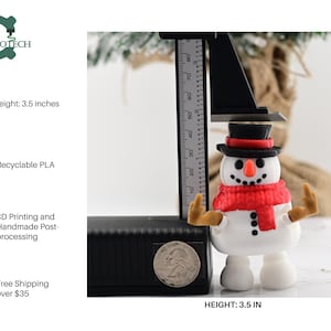 3D Print Articulated Posable Middle Finger Snowman Fun Snowman ...