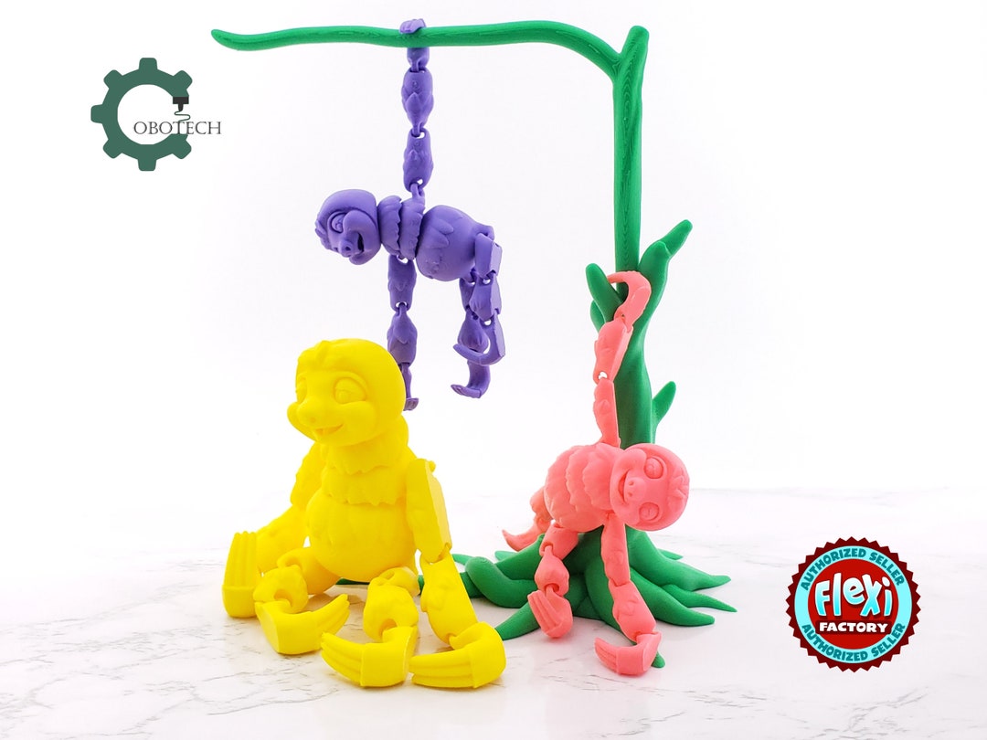 Flexi 3D Print Articulated Sloth, Sloth Figurine, Cute Sloth, Handmade ...