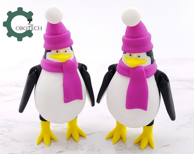 Cobotech 3D Printed Articulated Penguin, Penguin Figure, Home/desk ...