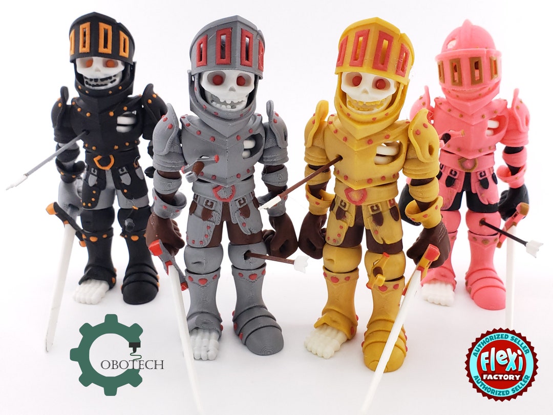 3D Print Skeleton Knight With Face Shield by Flexi, Articulated ...