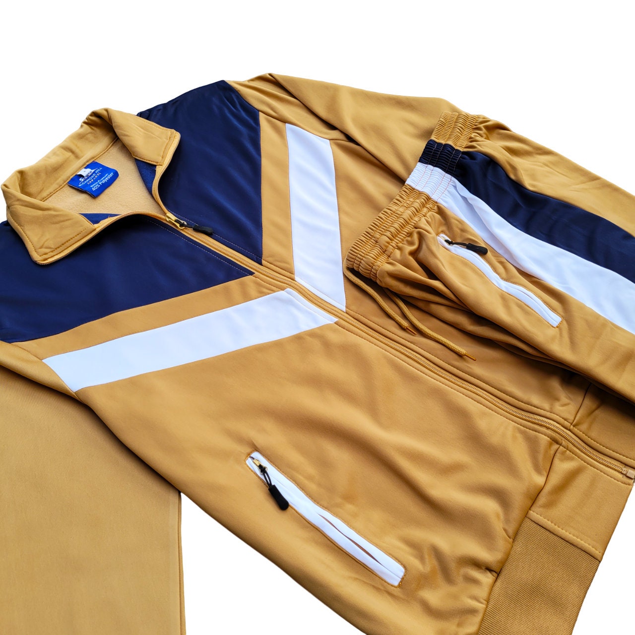 Tracksuits Warm Full Zip Sports Wear 2 Tone Track Jacket & Track Pants ...