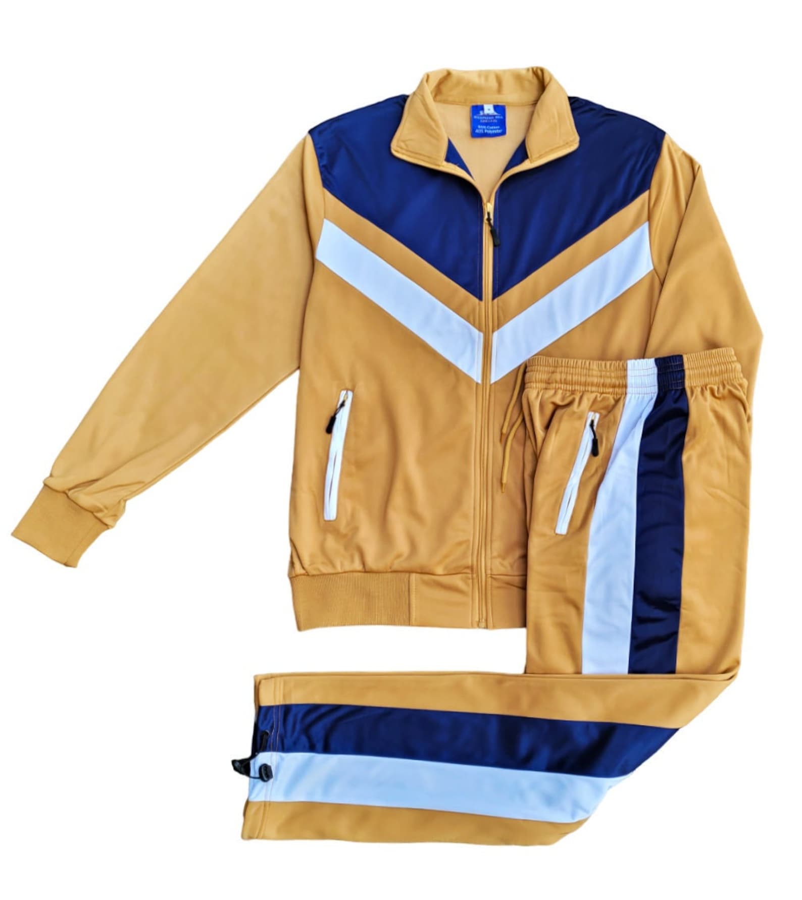 Tracksuits Warm Full Zip Sports Wear 2 Tone Track Jacket & Track Pants ...