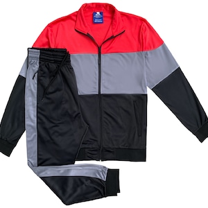 Men's Tracksuit Jogger Activewear Full Zip Warm Sports Set Casual Wear ...