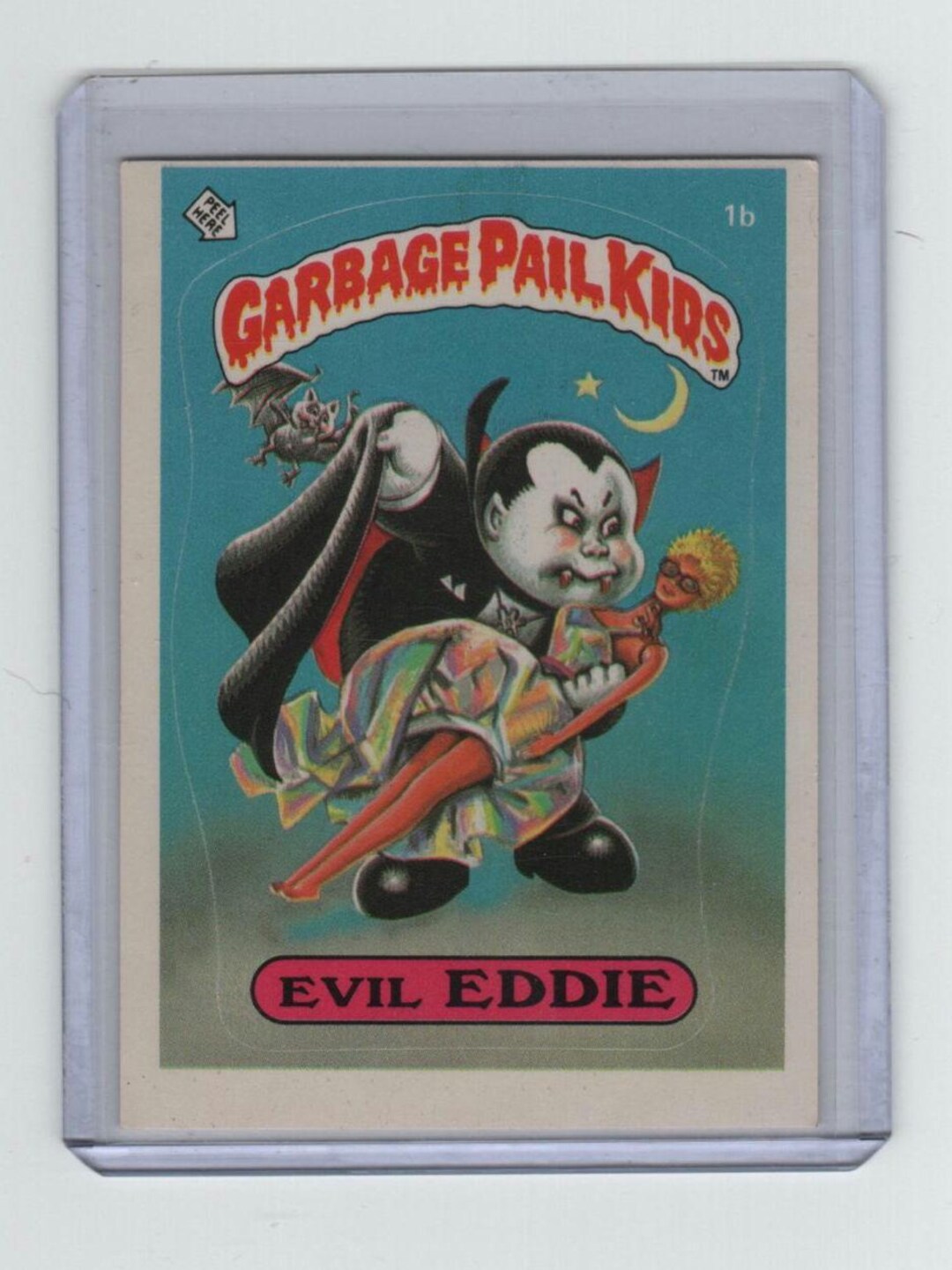 Original 1985 Series 1 Garbage Pail Kids Card - EVIL EDDIE 1b - Vintage ...