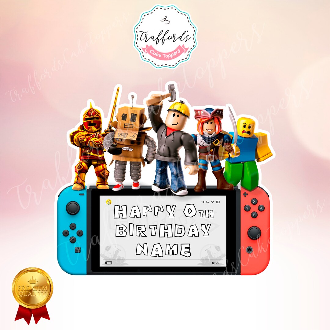 Roblox Switch Personalised Digital PNG Cake Topper Print at Home Corjl ...