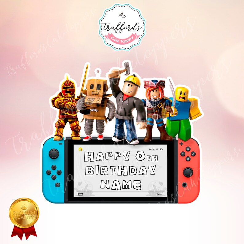 Roblox Switch Personalised Digital PNG Cake Topper Print at Home Corjl ...