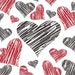 Heart Scribbles Love Valentines Day Romance Wedding Anniversary Pattern Design Digital ...