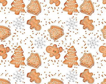 Gingerbread House Frosting Winter Christmas Seamless Design Sublimation ...