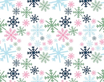Winter Puffy Snowflakes Christmas Seamless Pattern Design Sublimation ...