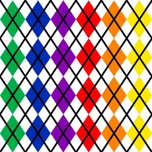 Argyle Rainbow Art Drawing Kids Children Class Picture Paper Artistic ...