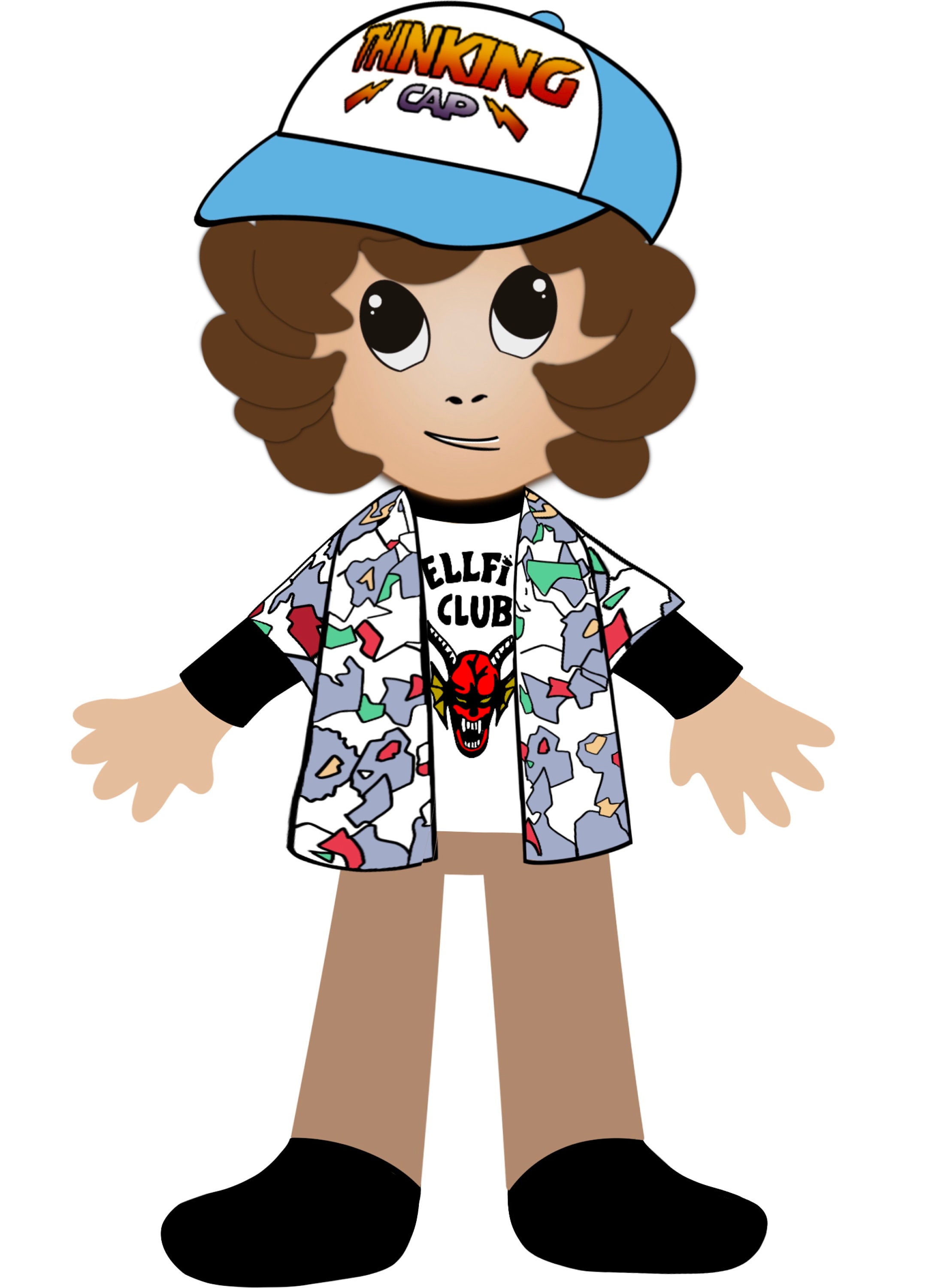 Stranger Dustin Henderson Things Stickers PNG Planner Clipart - Etsy