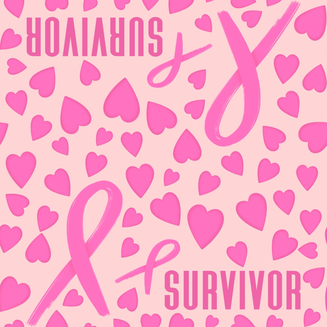 Breast Cancer Awareness Survivor Pink Ribbon Seamless Pattern Design ...