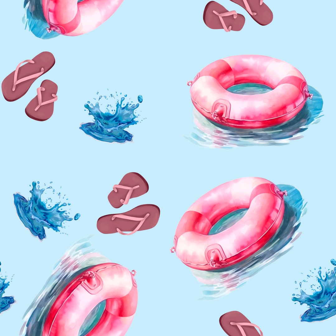 Swim Swimming Flip Flops Tubing Ocean Seamless Water Beach Nature ...