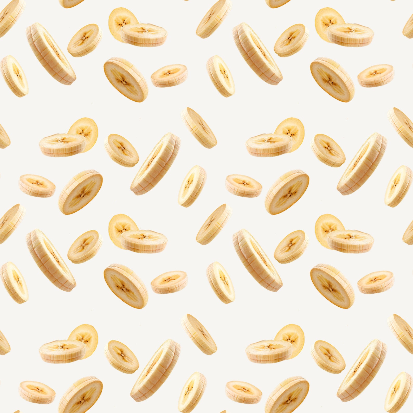 Banana Food Fruit Yellow Slippery Eat Background Yummy Cartoon Seamless ...