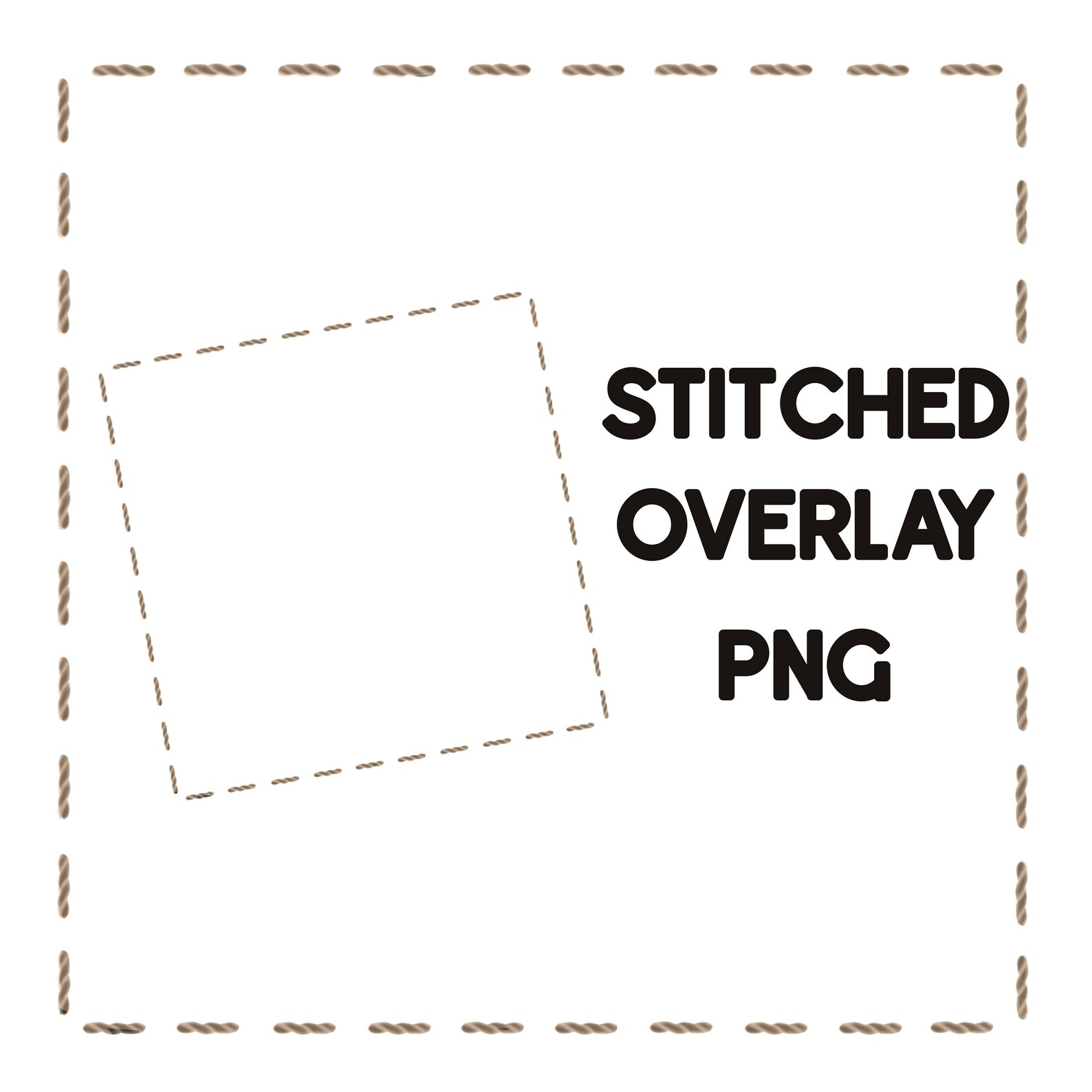 Overlay Stitches Stitched Resizable PNG Sew Sewn Sewing Outline Design ...