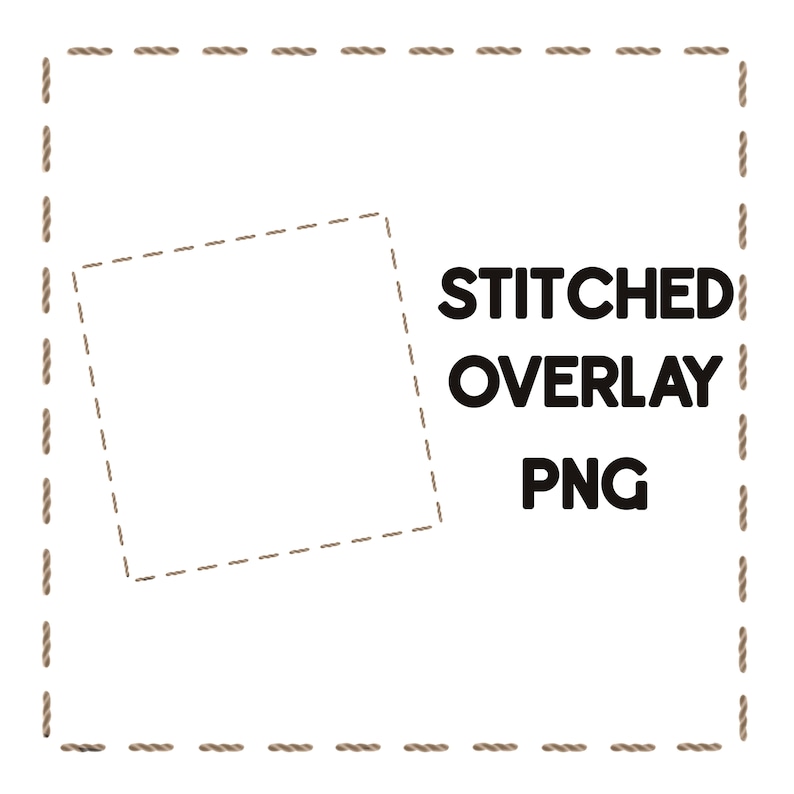 Overlay Stitches Stitched Resizable PNG Sew Sewn Sewing Outline Design Sublimation Digital ...