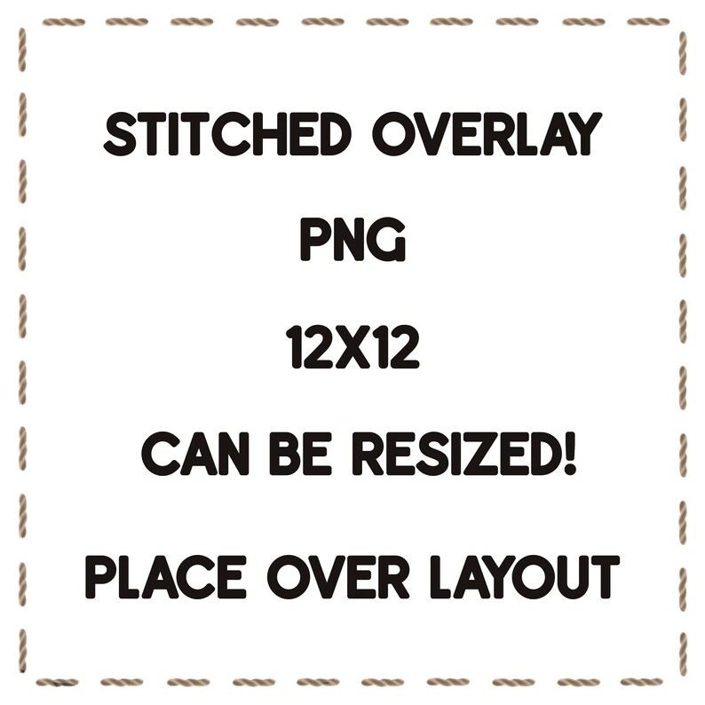 Overlay Stitches Stitched Resizable PNG Sew Sewn Sewing Outline Design Sublimation Digital ...