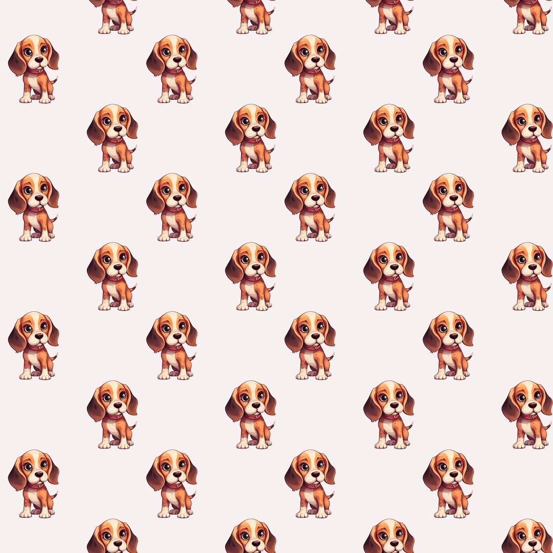 Beagle Dog Dogs Puppy Breed Animal Seamless Pattern Design Sublimation ...