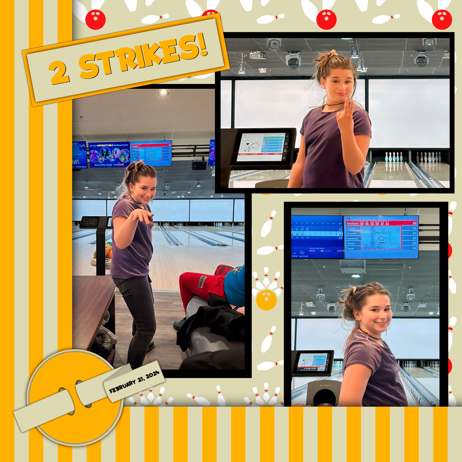 Bowling Pin Sports Strike Seamless Pattern Design Background Digital ...